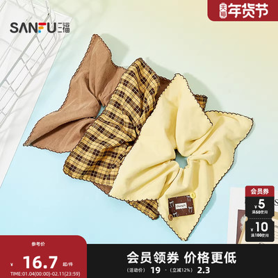 三福黄油布贴发束单个 气质时尚氛围感发圈发饰配饰头饰847887