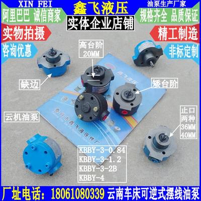 KBBY-3-1.2 4 0.84可逆式摆线机油泵2B 2.5云南机床 铣床0.48 2A