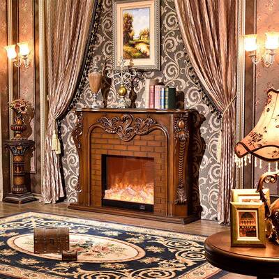 1.5米E欧式L壁炉炉芯嵌69122入式电子炉芯D仿真火壁炉芯