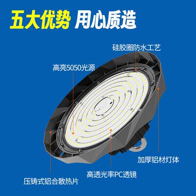 ed工矿灯l大功率工业工天QVR厂车间仓库吊灯亮厂房照明体超育馆棚