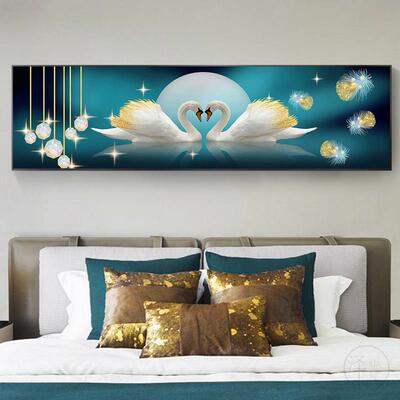 F3155d钻石画 画满钻2025新黏款客厅欧贴钻石绣十字头绣卧室床天