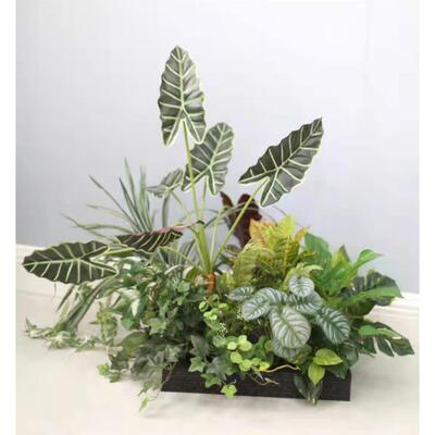 景仿真绿植花排槽花坛JQ-66144花盆装饰绿植自由配造花仿真植搭物