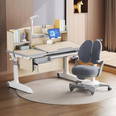 必爆款】童书桌学习桌现【代实386木写字儿桌椅套装约中小简学