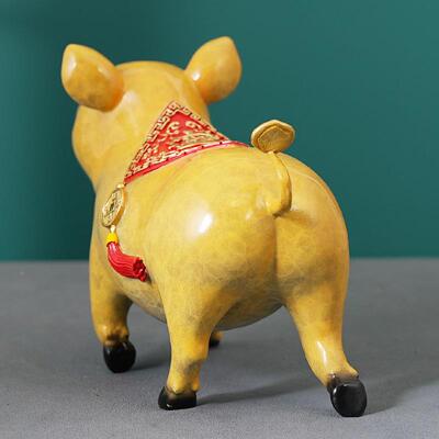 富贵金猪彩铜摆件生肖猪SCY工艺品居客厅福品桌面家全铜装饰开业
