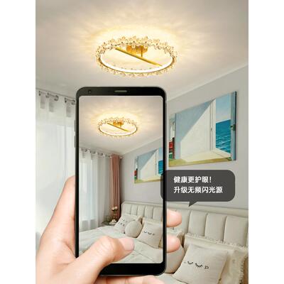 温馨浪漫轻奢网红花朵卧0室灯l589ed房圆形吸顶灯主卧间灯252年新