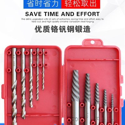断头螺丝取出器 滑牙破损螺钉取出拆装起子HSS高速钢钻头取出器