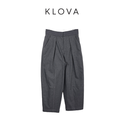 柯罗芭春秋专柜同款岩石灰色宽松锥形九分裤  KW4477(BUN) ￥1990