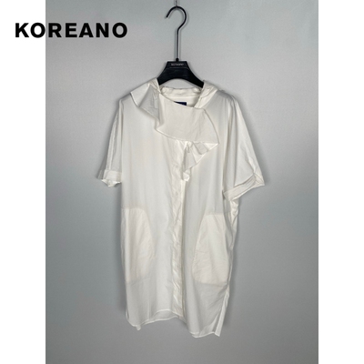 柯利亚诺夏季专柜同款白色设计感连袖风衣  FW5304 ￥1590