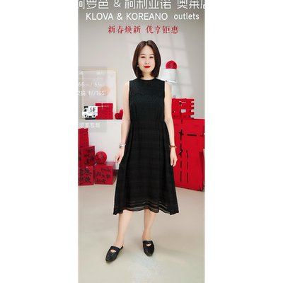 柯利亚诺夏季专柜同款黑色镂空连衣裙  LW7875(JUN) ￥5990