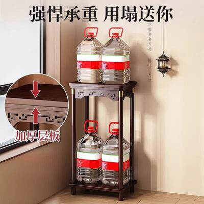 中式架子客奇厅落QITA地式置花物架实木花台绿花盆石摆放架鱼植缸