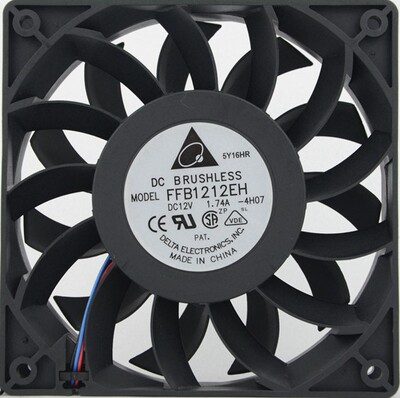原装台达 FFB1212EH 12V 1.74A 12CM 12025 4线PWM机箱风扇
