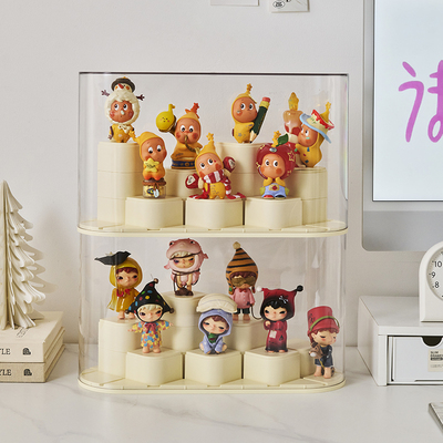 RMAX盲盒展示架收纳透明防尘亚克力手办积木展示柜泡泡玛特展示盒