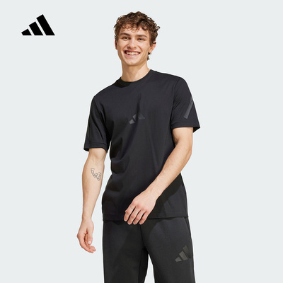 adidas阿迪达斯秋新款男子Z.N.E.黑标运动休闲短袖T恤JE3069