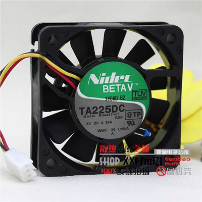 原装NIDEC TA225DC R34487-57 6015 5V 0.33A 6cM 热感应散热风扇
