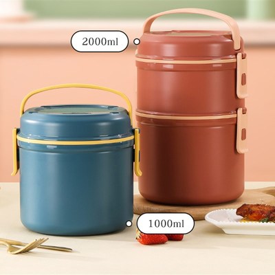 双层大容量不f锈钢自热饭盒不插电户外发热包自嗨火锅蒸饭食品加