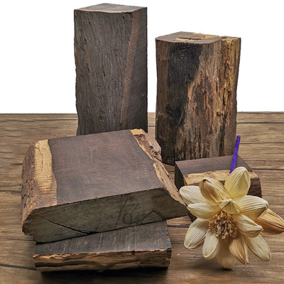 朽木腐木diy随形摆件创意黑檀木头废料异型O原生态风化木底座硬木