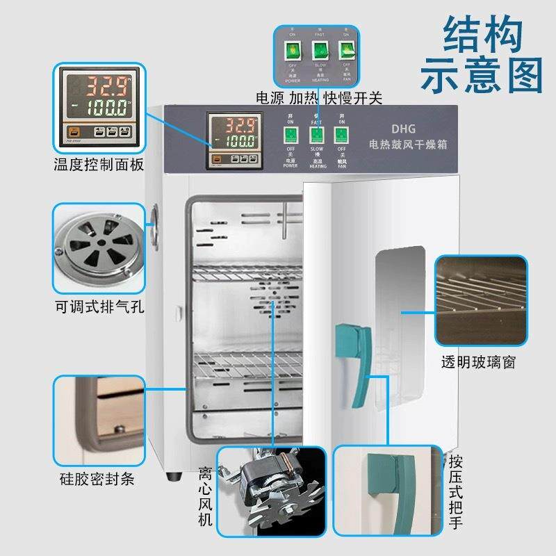 电热鼓风干燥箱恒温烘箱烤箱实验室工业商用烤箱老化箱
