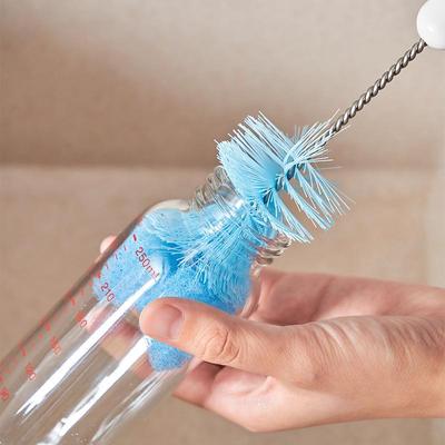 160AAP.日本长柄奶瓶刷厨房保温杯清洁刷水瓶水杯去污刷杯刷