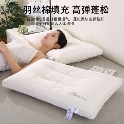 枕头枕芯酒店家用A类午睡枕学生宿舍单人一对平枕