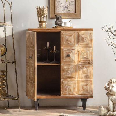 美村式乡古餐边柜民宿客复厅沙发柜入户边门厅玄关柜实木储物NAA
