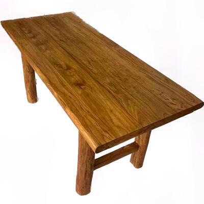 老榆木桌子ZPB实板复木茶古桌宿茶台商用餐桌书桌民茶台木板桌快