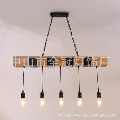 红LGI复古艺吊灯音网乐厅铁灯网红创意灯工业风个性木餐艺
