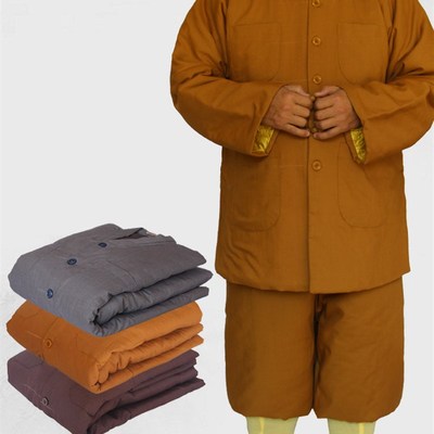 速发僧服短加冬季套厚保暖僧衣棉袄男僧衣短褂套装僧侣棉人和尚衣