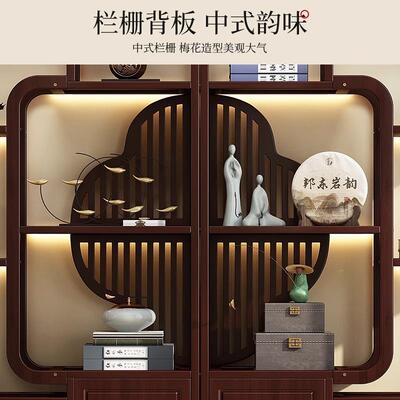 新中式博古架非实中式简室装饰品置物架SRW木多宝阁现茶代约展示