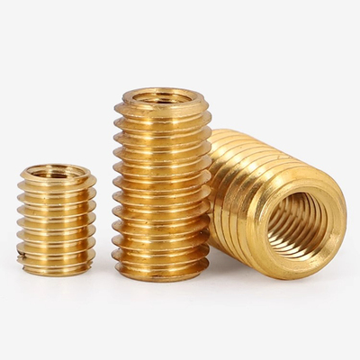 黄铜螺母转换套 铜变径螺母 铜螺套铜内外牙牙套一字槽螺套M2-M12