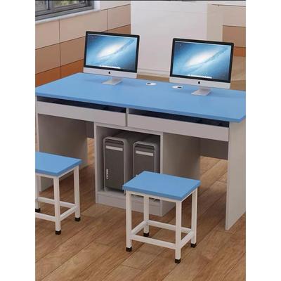 学校机房电脑桌学生单双人台式考试培训电脑桌多媒体微机室电脑桌