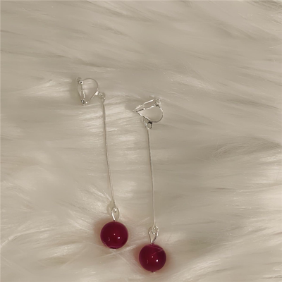 JOJO的奇妙冒险花京院典明耳坠cospay耳环耳夹道具红珠子无耳洞