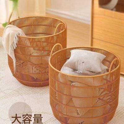 藤编防水衣篓室脏衣篮篮脏衣服收纳玩具室酒店浴DVK脏衣篓卧洗家