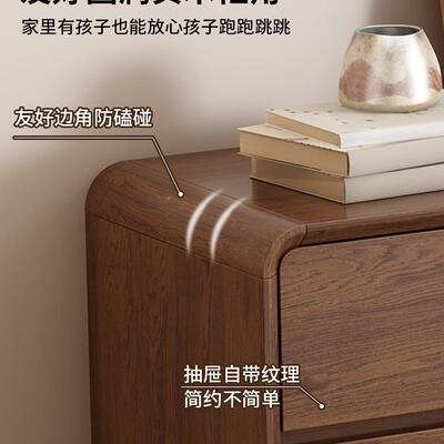室斗收LBF纳柜主卧床尾斗柜实木框客厅储物柜九靠墙卧大容柜量五d
