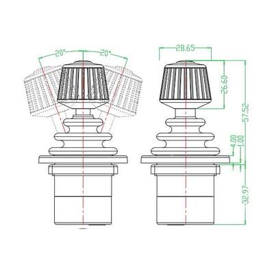 SMCA1作轴1按键霍尔工业0柄控TSP制杆机械控制摇杆操纵手操操控杆