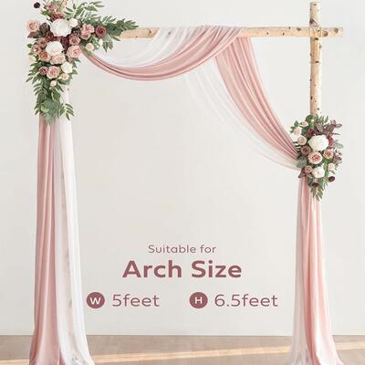 爆款仿装真拱门帷幔仿花真花婚礼派饰对LNX聚会草坪户外装饰