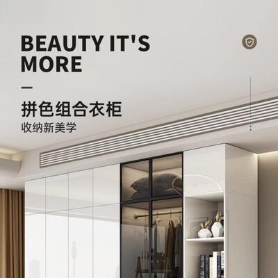 约现代轻奢家风玻BMJJ2aMQ璃门衣柜用卧小室户型简极简网红高光爆