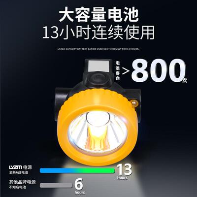 可KRR境工跨业用灯矿型号齐全矿灯强劲续航黄色BK3000头防戴水工