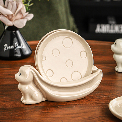 陶瓷釉下彩精致桌面垃圾盘吐骨碟