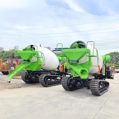 梯田改造混凝VMX料土履带拌罐车重水泥干湿搅运输车加型链轨式卧