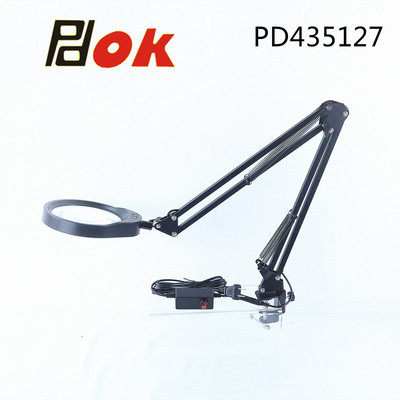 夹台式放大镜收藏考古研究检测放大镜带LED灯手机20高清PDOK支架