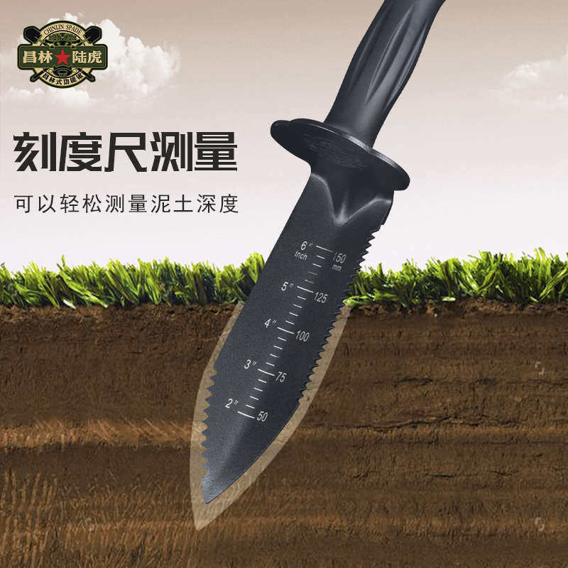 昌林多功能工兵铲户外钓鱼小手铲野外露营便携铁锹挖菜园艺小铲子