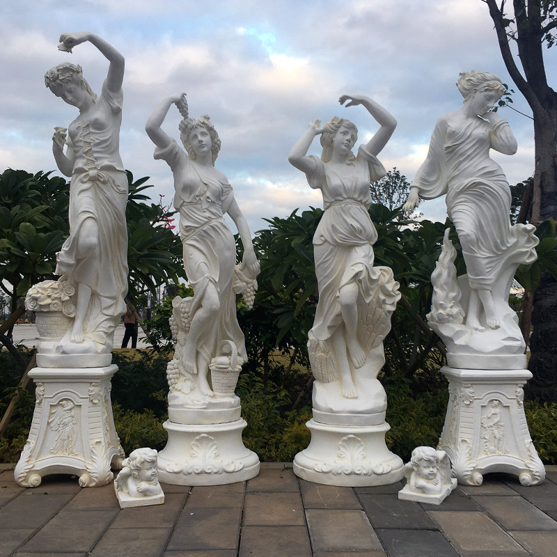 四季天使石膏雕像户外花园装x饰婚庆迎宾大型欧式景观人物大型摆