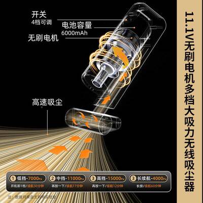 尤利特无能刷电无线机毛车载吸50472尘器大吸力汽车家用多功除螨