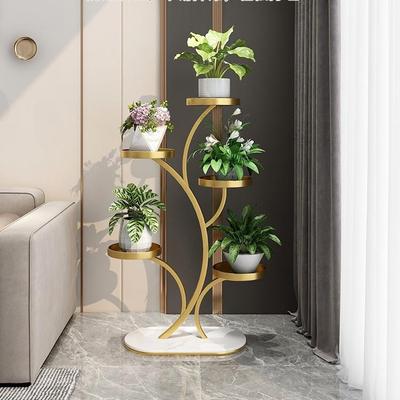 高端厅花子客落地式阳多台置HJ-003-0物架多肉花架万向轮铁艺架花