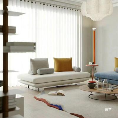 写意空间prado普多拉沙发小0660户棉型扶手移动飘无窗靠背麻布垒