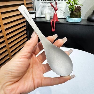 Chockmen纯钛勺子户外餐具汤勺露营用品野营调羹饭勺餐勺