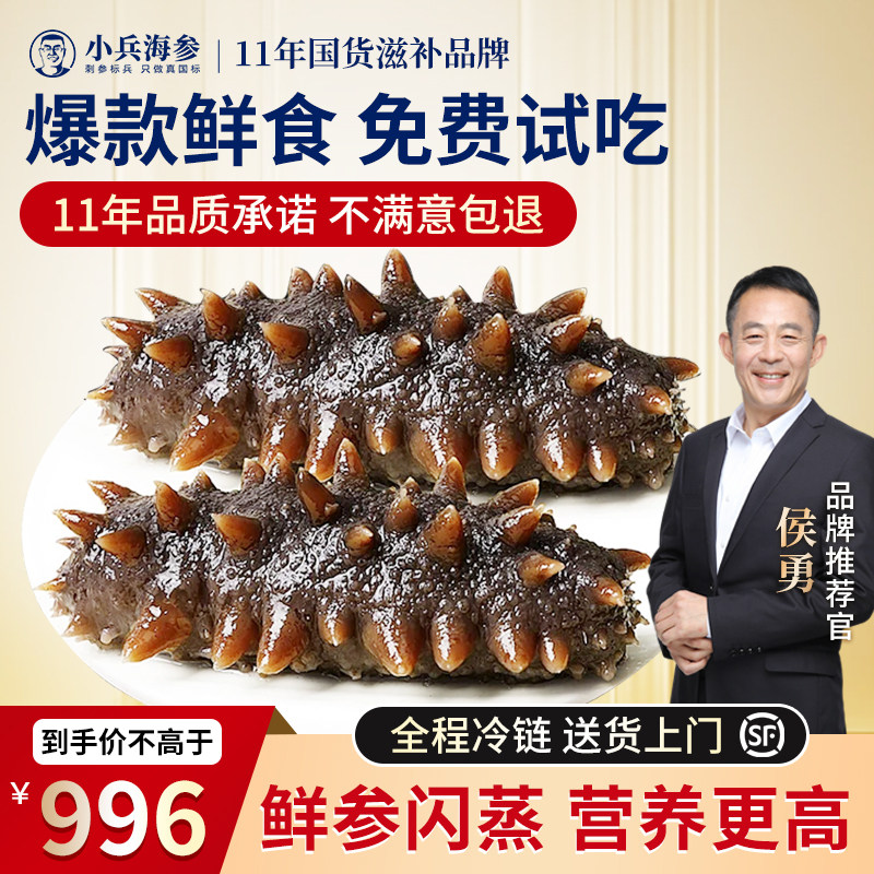 小兵海参鲜食即食海参小兵海参官方旗舰店辽刺参化冻即食独立包装