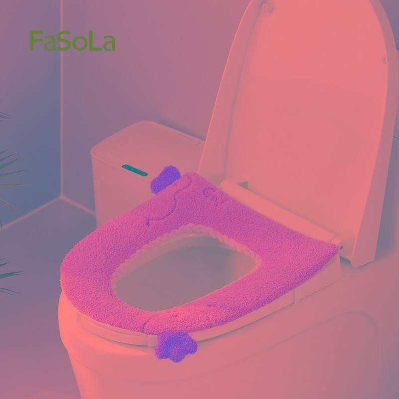 FaSoLa马桶垫四季通用坐便套马桶圈可水洗卡通可爱冬季加厚坐垫套