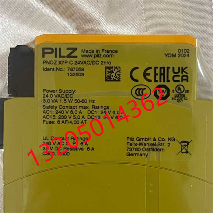 787059 PNOZ X7P C 24VAC/DC 2n/o皮尔兹PILZ全新原装安全继电器~