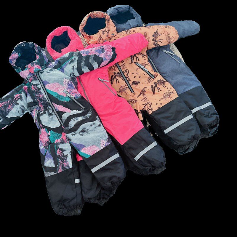 专业加厚儿童连体l滑雪服男女童滑雪套装防水风抗寒-30东北雪乡